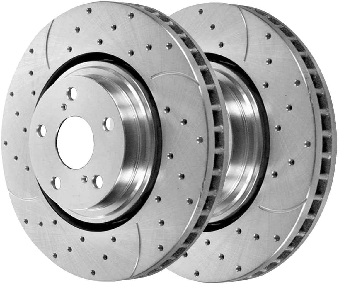 Amazon.com: TRQ Front Brake Rotors Set Vented Compatible with 2015-2017 ...
