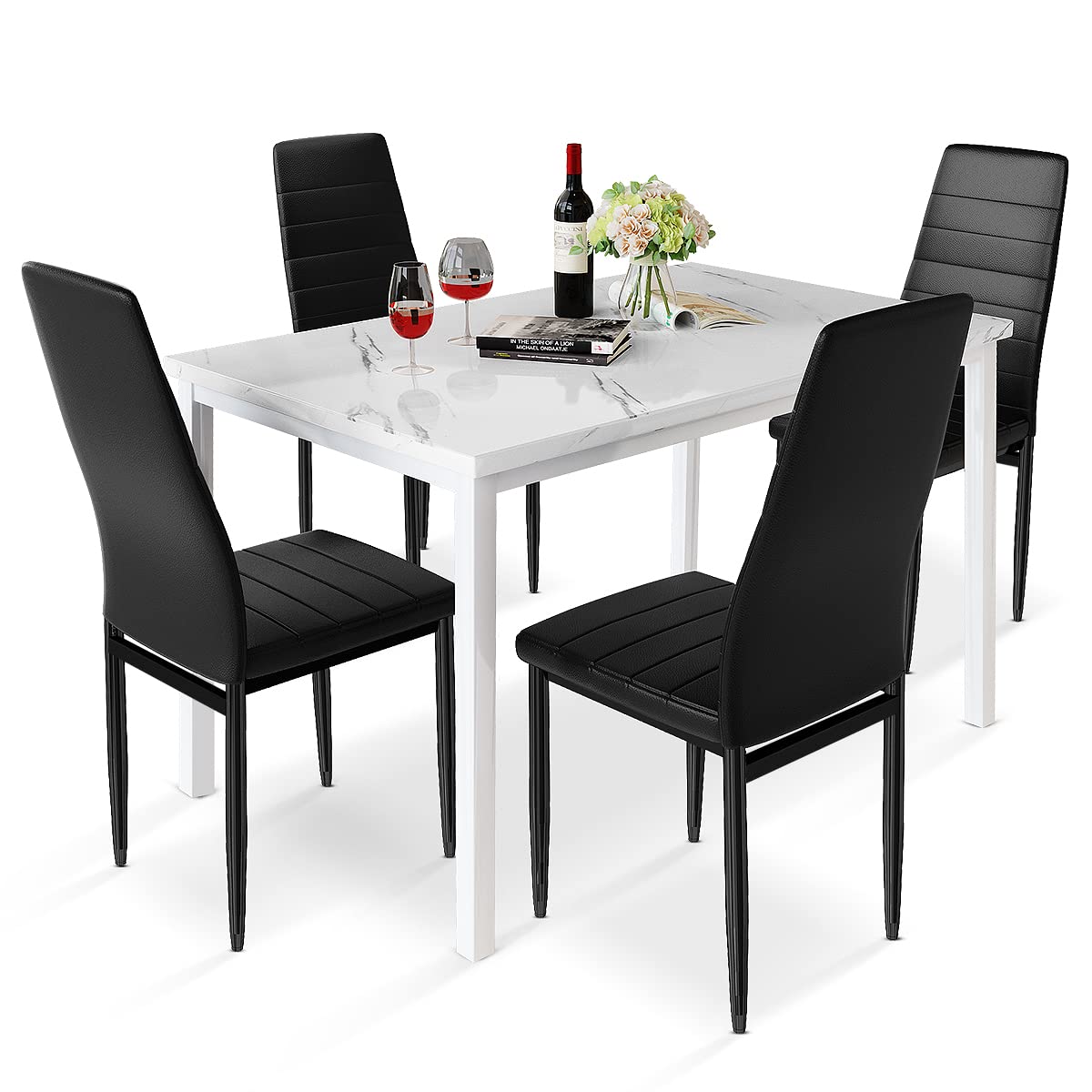 Amazon.com - Recaceik Dining Room Table Set Modern Dining Table Set for ...