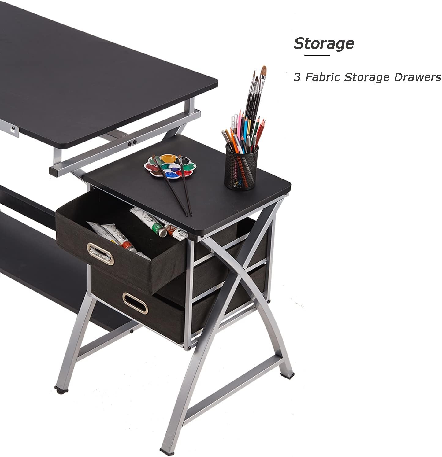 Adjustable Drafting Table with Stool & Storage, Philippines | Ubuy