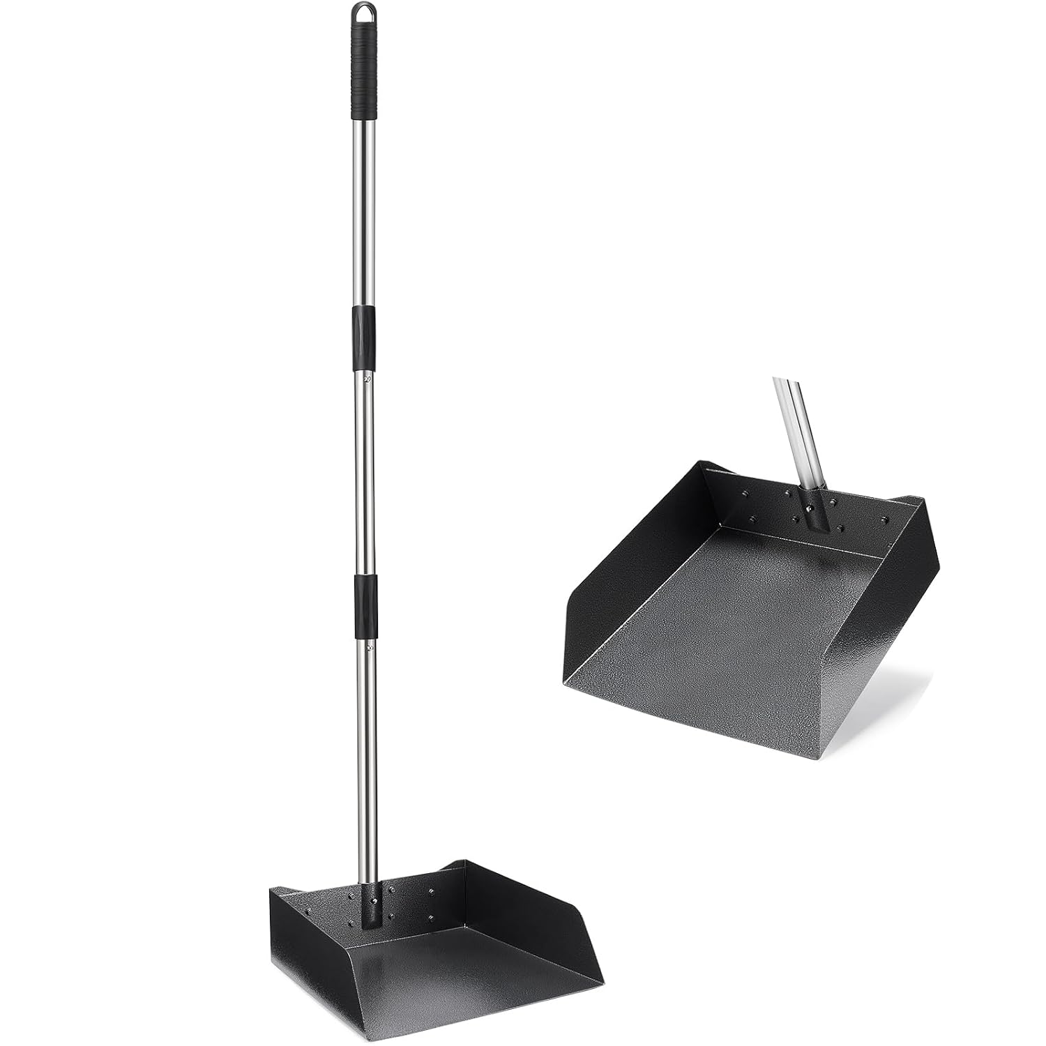 Yangbaga Long Handled Dust Pan - 39” Heavy Duty Stainless Steel Dustpan ...