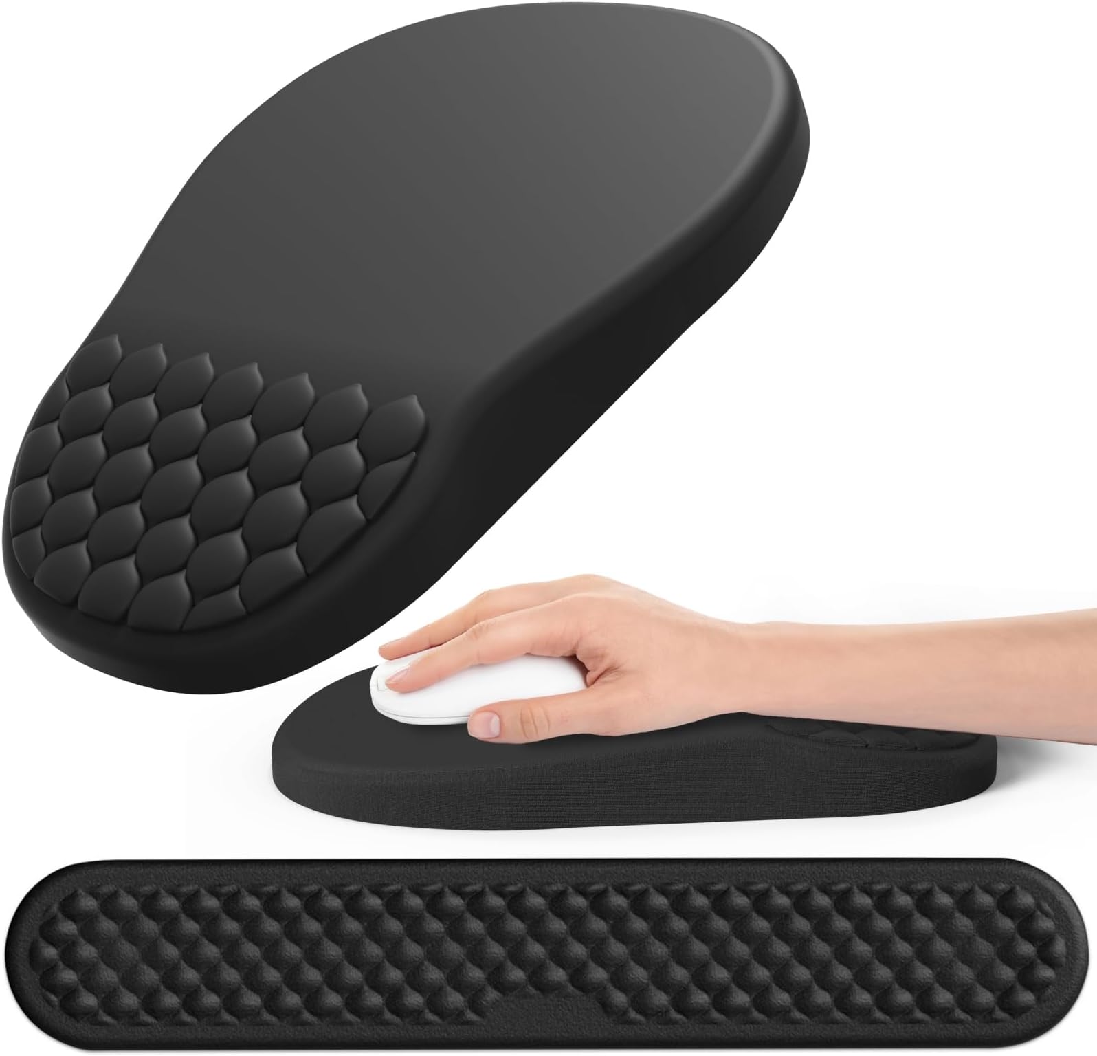 Amazon.com : Hokafenle 2 in 1 Ergonomic Mouse Pad Wrist Support & Wrist ...