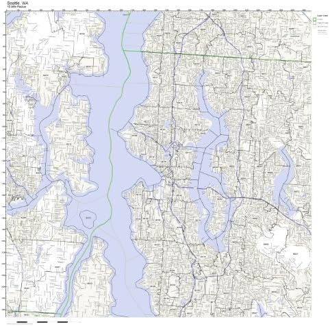 Amazon.com: Seattle, WA ZIP Code Map Laminated : Office Products