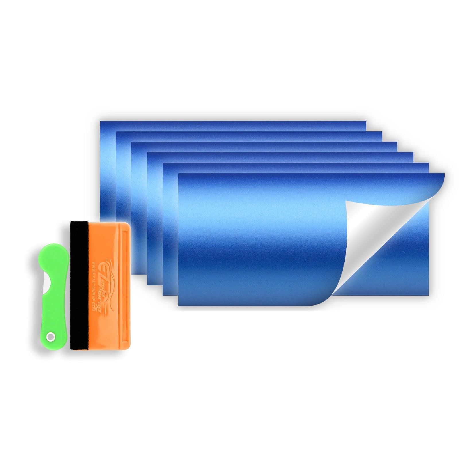 Amazon.com: Metallic Blue 6pcs 4"x6" Matte Flat Vinyl Wrap Emblem ...
