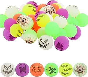 DERAYEE 20 PCS Halloween Bouncy Balls, 32MM Halloween Themed Creepy Eye ...