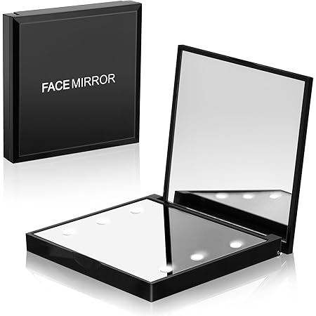 Amazon.com: Milishow Compact Mirror, 1x/3x Magnifying LED Pocket Mirror ...