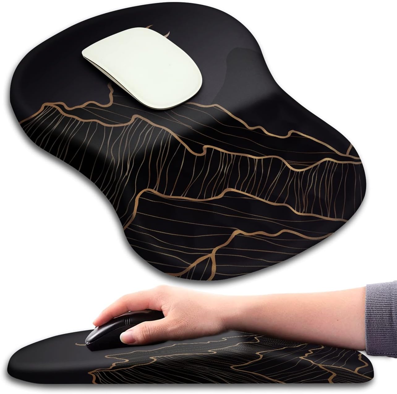 Amazon.com: DUADELI Ergonomic Mouse Pads Wrist Support with Massage Dot ...
