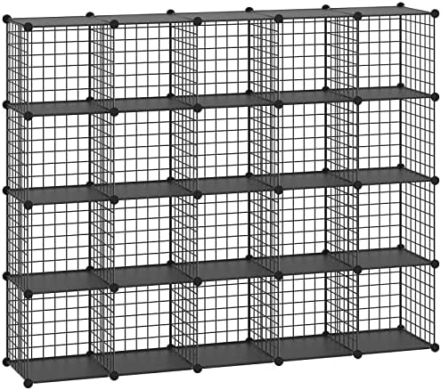 Amazon.com: KOUSI DIY Wire Cube Storage, Modular Metal Shelf, Cubby ...