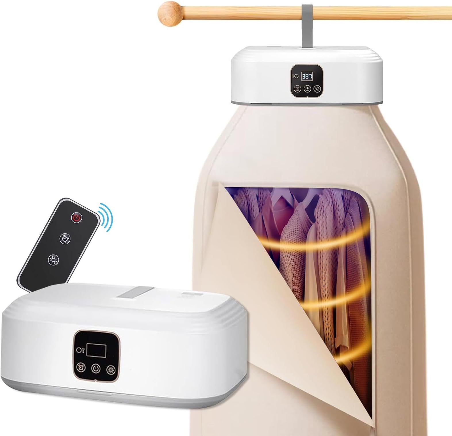 Sèche-linge électrique portable - Pliable à 2 vitesses - Pour penderie ...