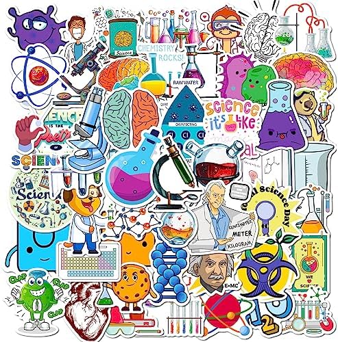 Amazon.com: Science Stickers - 50 PCS Lab Supplies Decals, Chemistry ...