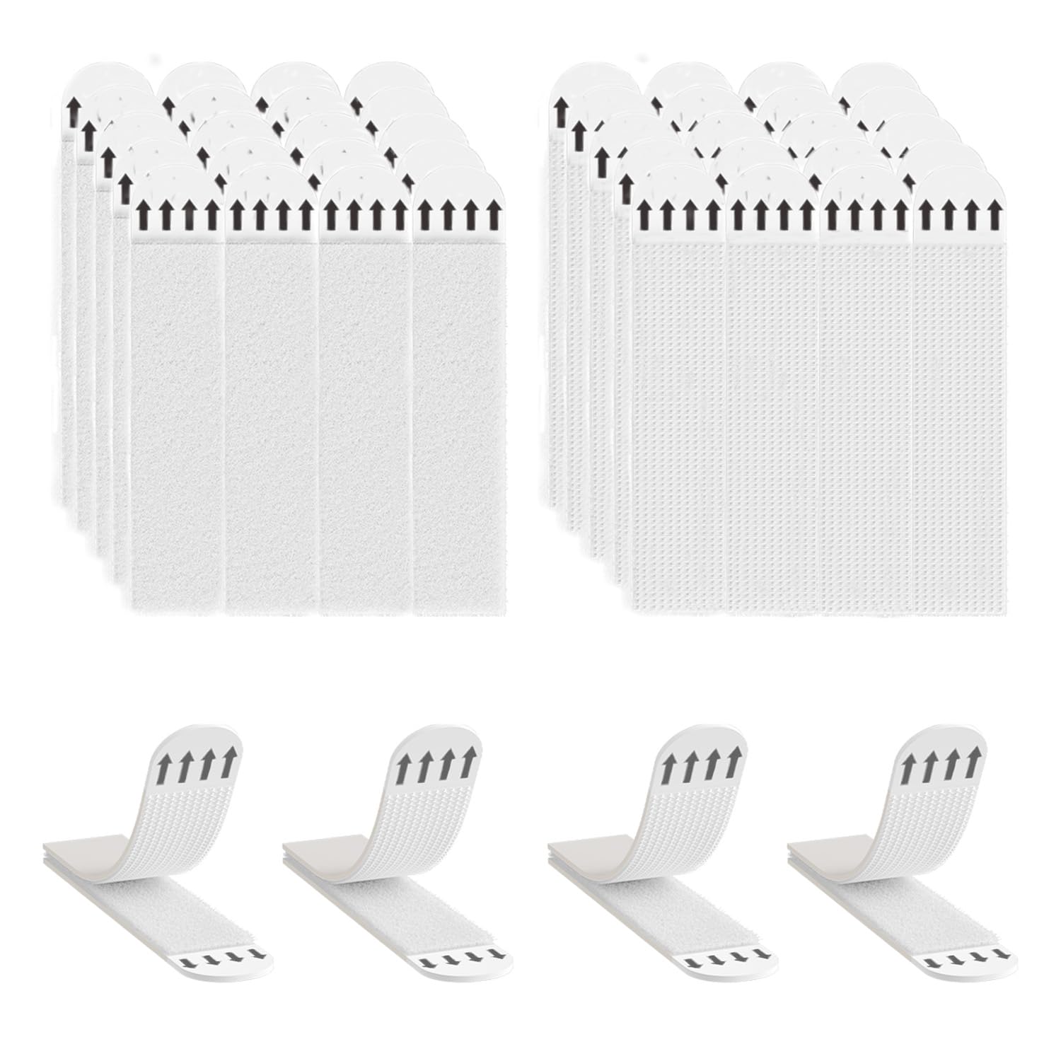 24-Pairs (48 Strips) Picture Hanging Strips Heavy Duty, Large Adhesive ...