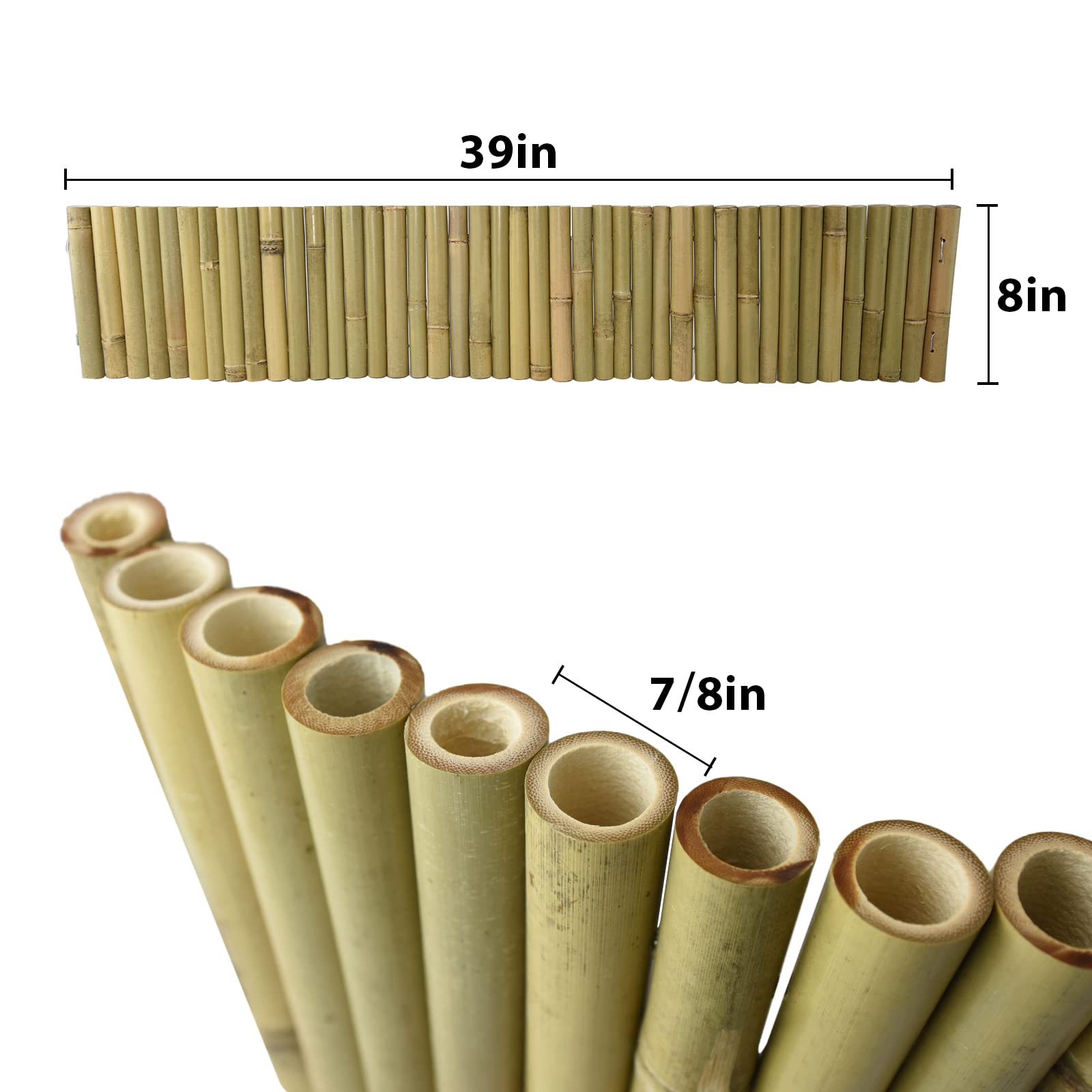 Snapklik.com : Jollybower 8x39IN Natural Bamboo Edging, Bamboo Garden ...
