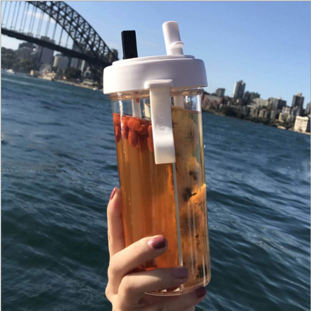 Buy Creative Water Cup,One Cup of Two Different Drinks Two Straws ...