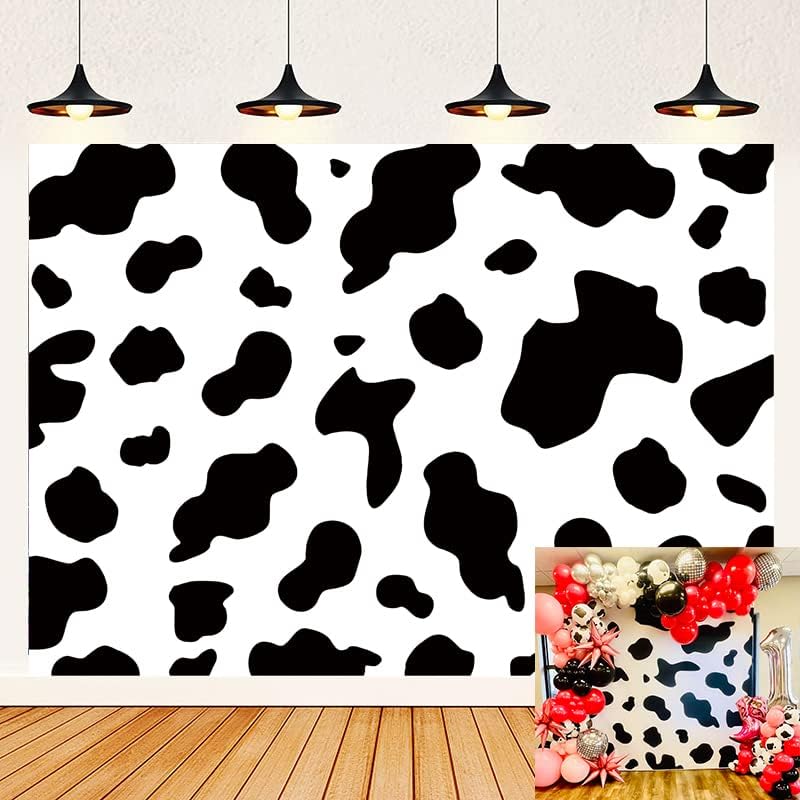 Amazon.com : Cow Print Backdrop for Photography 7x5FT Cow Farm Animal ...