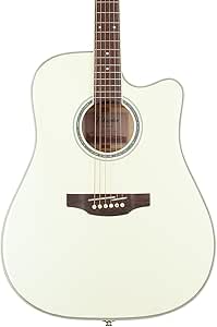 Amazon.com: Takamine GD-37CE PW Acoustic-electric Guitar - Pearl White ...