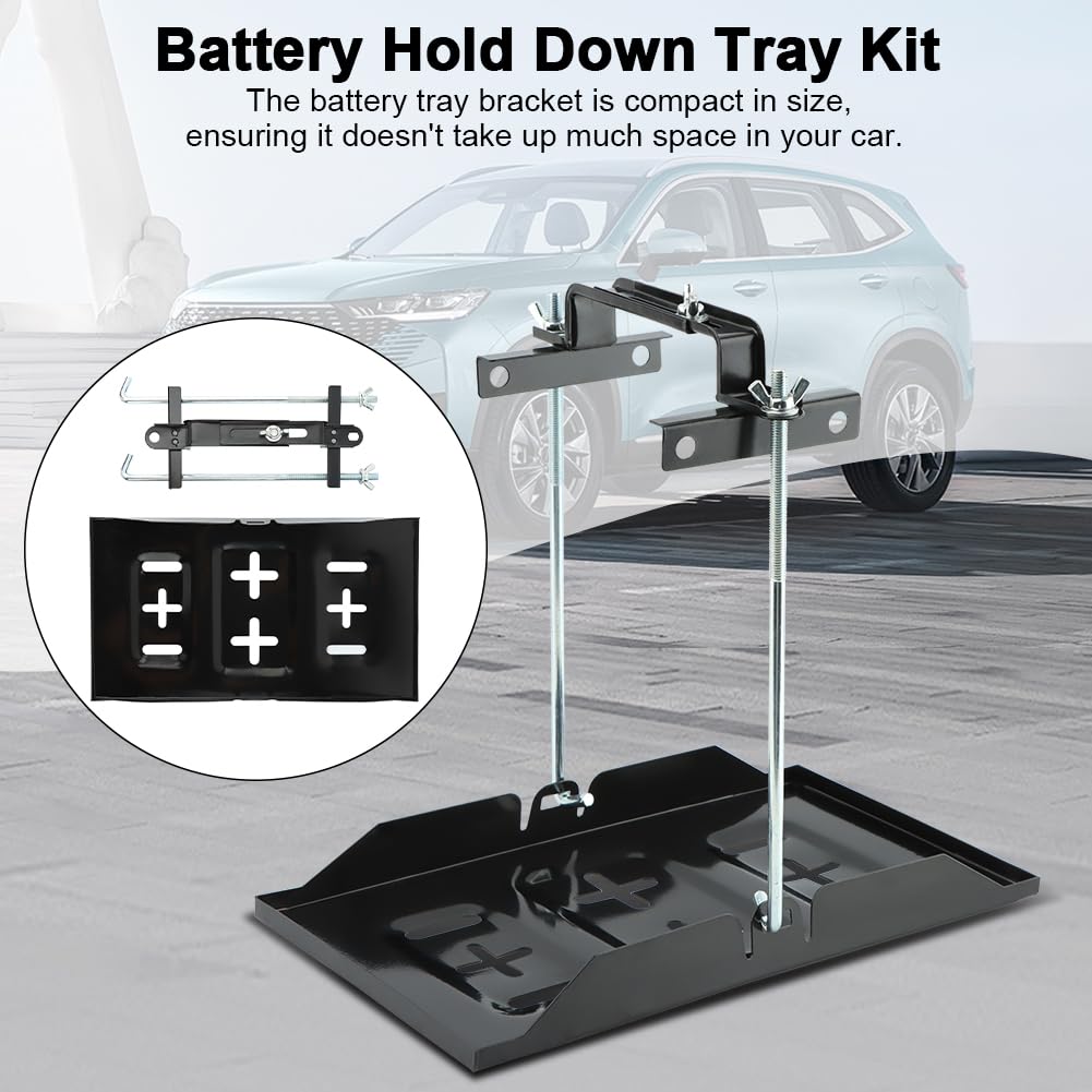 Snapklik.com : Battery Hold Down Tray Kit, Universal Battery Tray ...