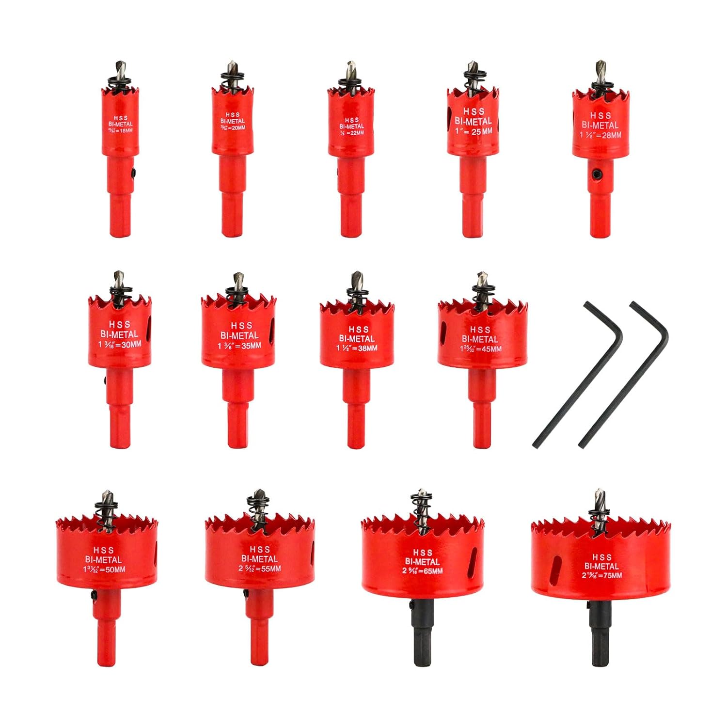 Lochsäge Set - 13tlg Lochkreissäge 18mm-75mm, Universal Metall ...