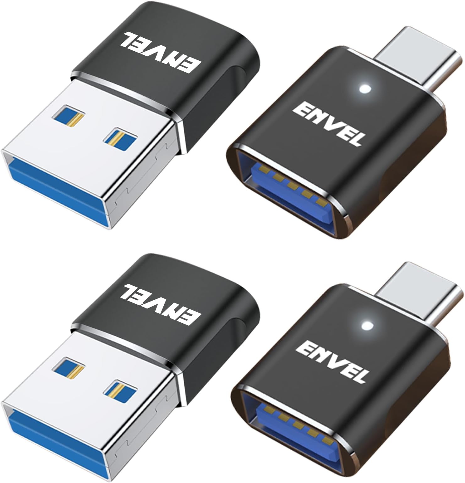 Amazon Basics Micro USB (Female) to USB-C (Male) Adapter - White, 4 ...
