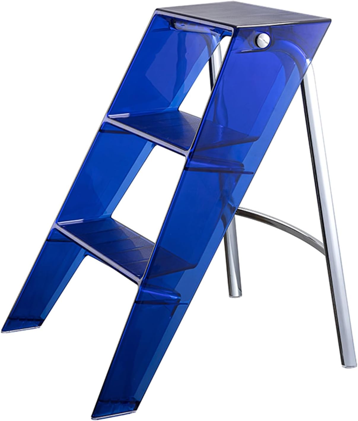 Amazon.com: Three-step Folding Ladder Acrylic Transparent Ladder Stool ...