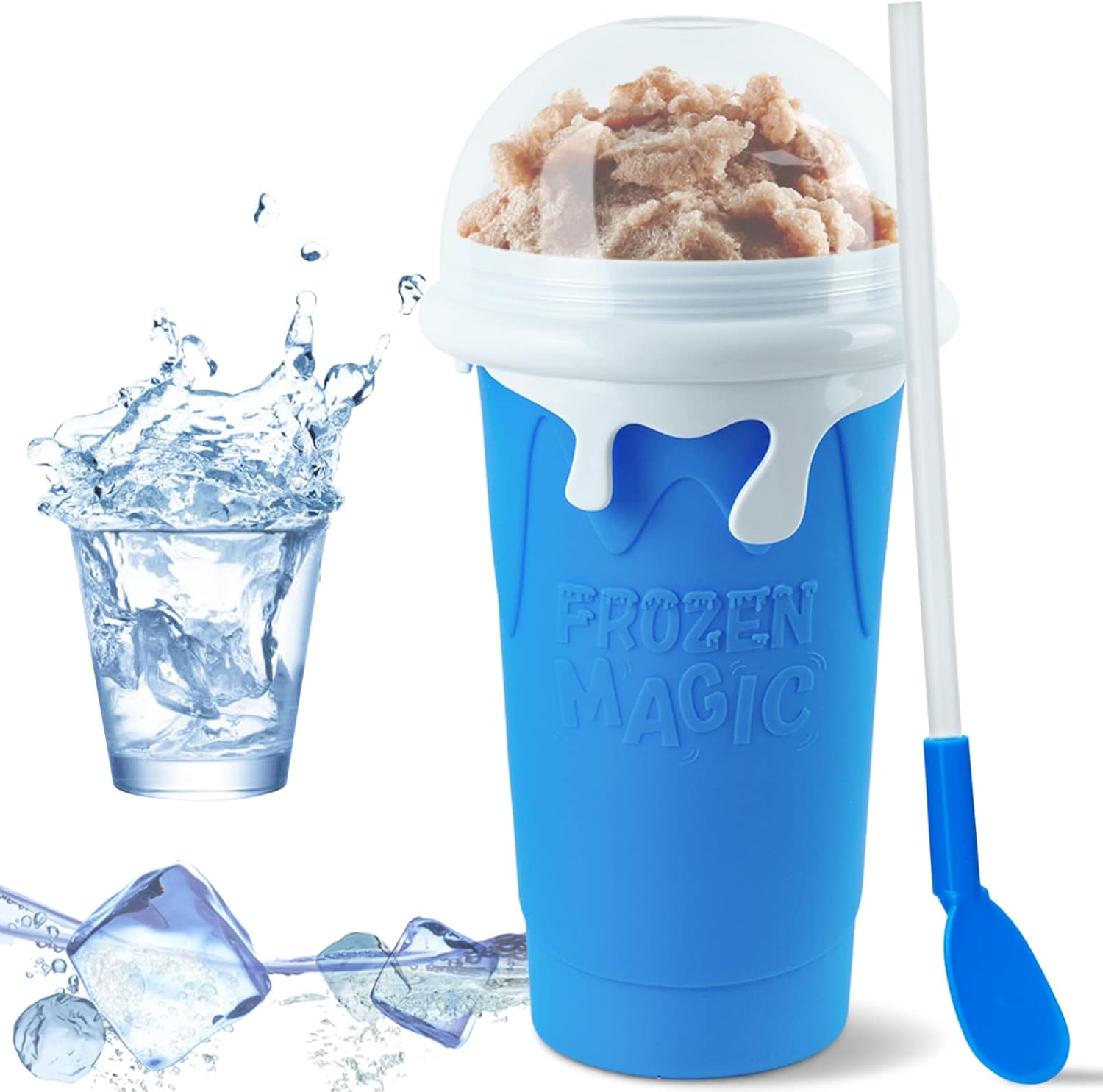 Slushie Maker Cup, Quick Frozen Smoothies Squeeze Cooling Cup, Double ...