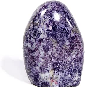 Amazon.com: KINO Lepidolite Stone Free Form Polished Stone Gemstone ...