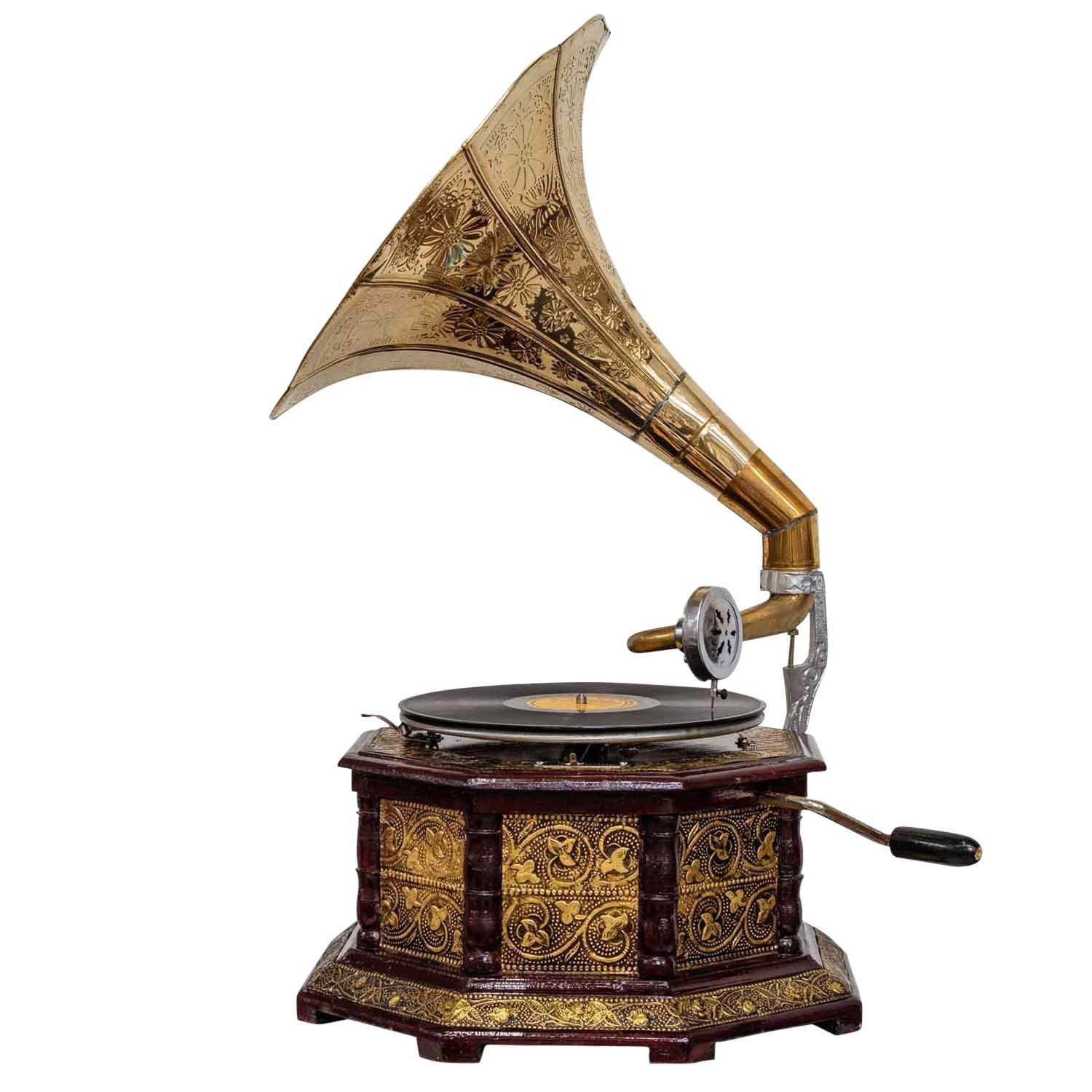Taha Art Gramophone Player Original/Working Gramophone Record Player ...