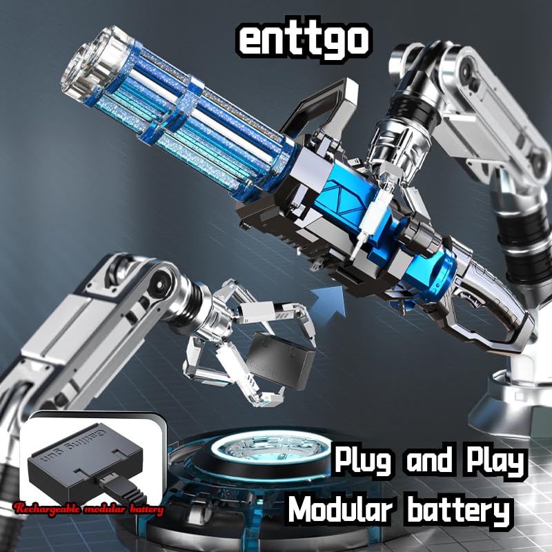 Snapklik.com : Electric Double Barrel Gatling Water Gun, Can Emit Light ...