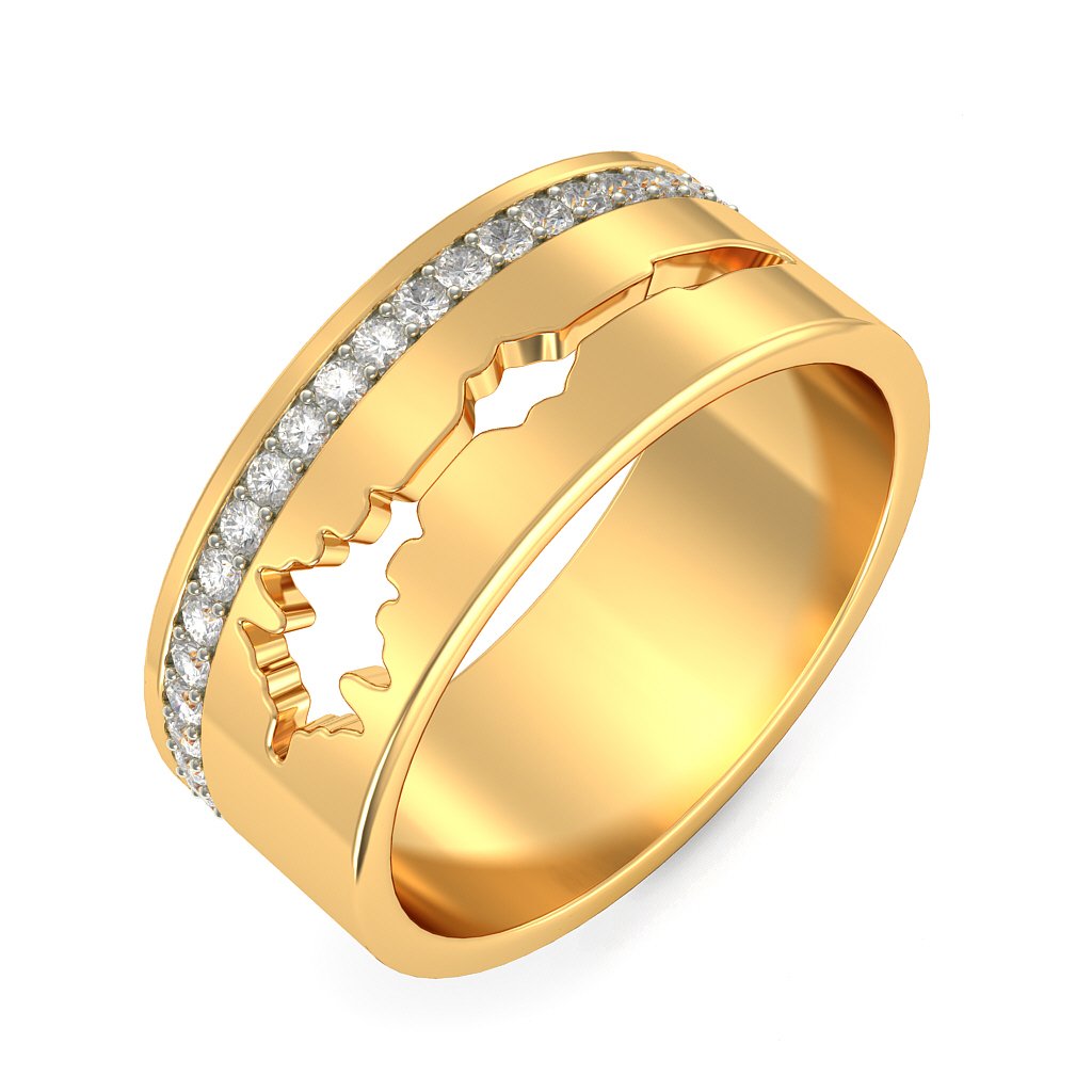 Buy BlueStone 14k (585) Yellow Gold and Diamond Sparkle of Love Ring at ...