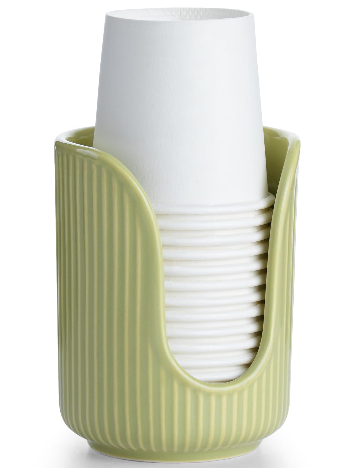 Amazon.com: ABRUTY Bathroom Cup Dispenser, 3oz-4oz Ceramic Paper Cup ...