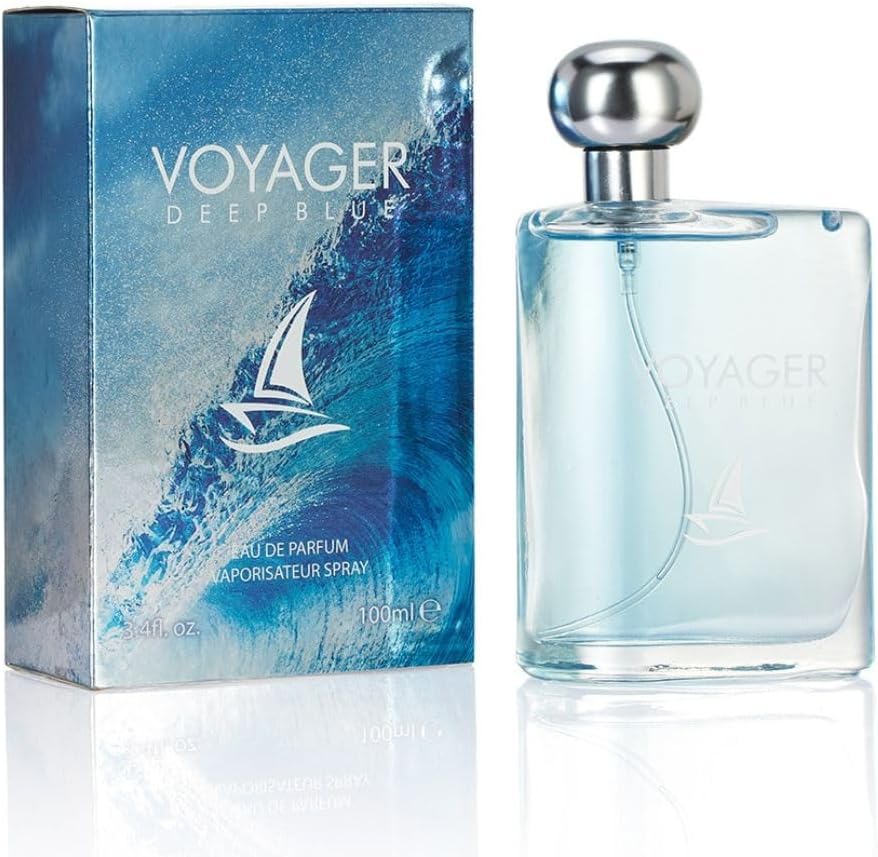 Amazon.com : Voyager Deep Blue Eau de Parfum for Men - 3.4 fl oz Long ...