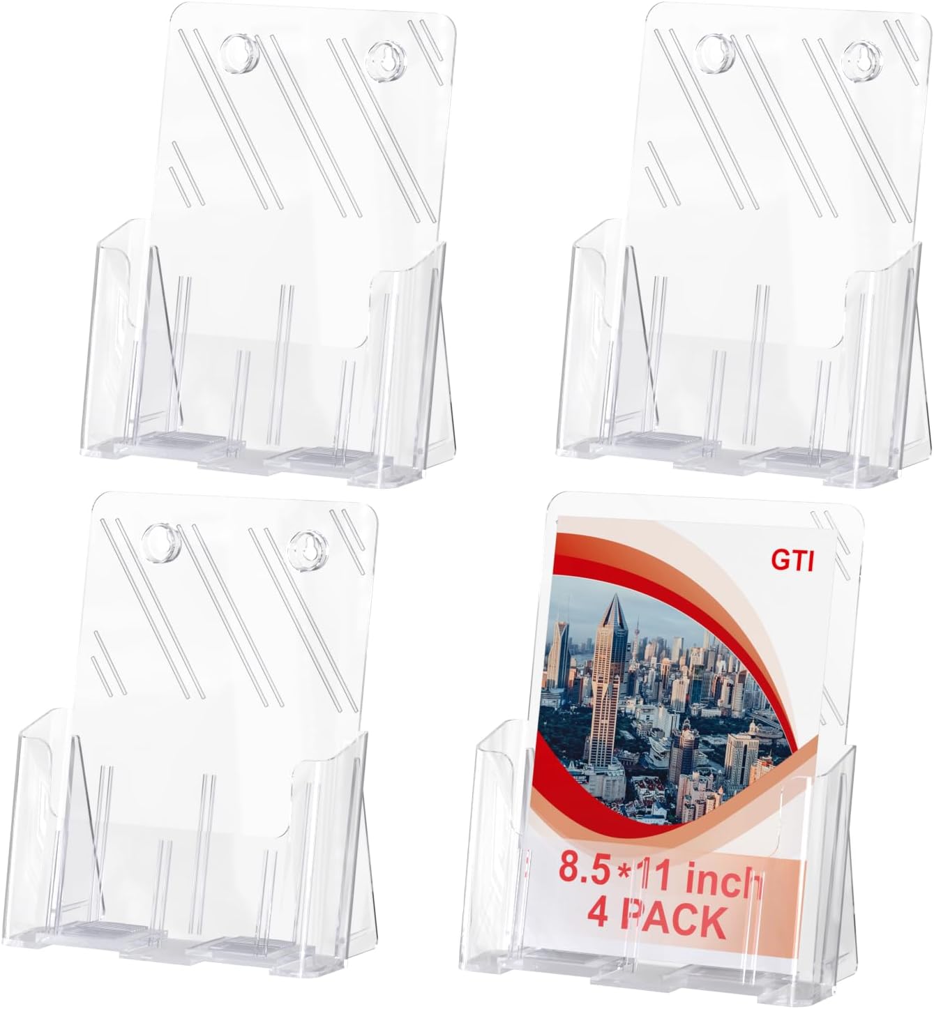 Amazon.com: Cimlaga Acrylic Brochure Holder 4 Inch Wide, Brochure ...