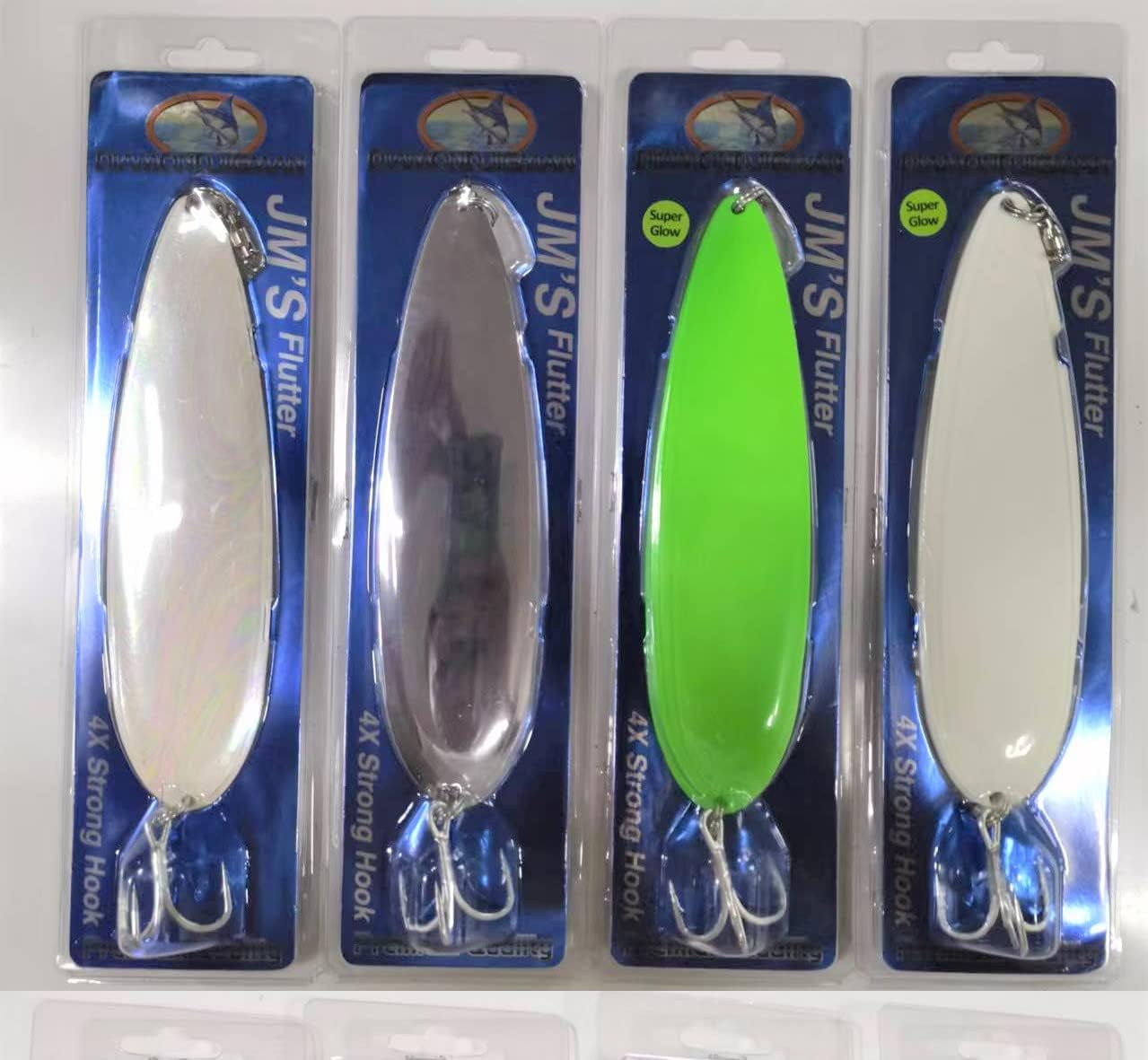 Amazon.com : Diamond Jig Man * JM'S Flutter Spoon * Set of 4 Spoons ...