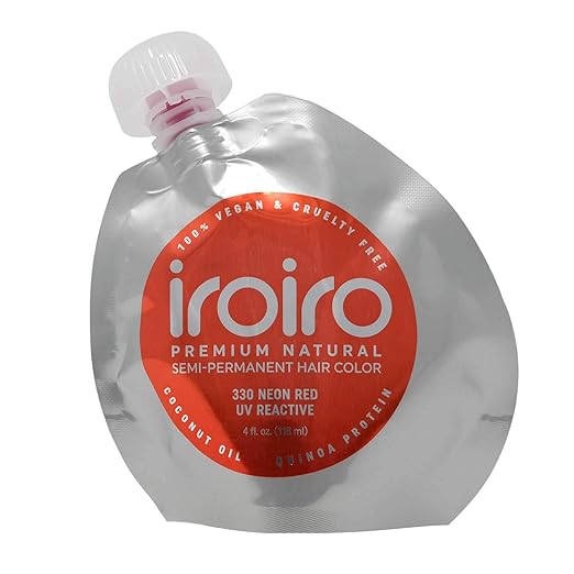Amazon.com : IROIRO Premium Natural Semi-Permanent Hair Color 330 Neon ...