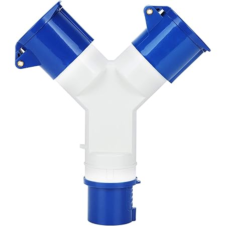 Trintion 2 Way Splitter 16A Splitter 20.3 * 18.5cm Electric Mains Hook ...