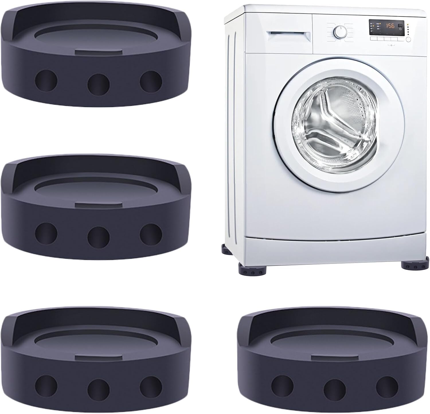 FEMONGY Washing Machine Feet Anti Vibration 4 Pcs Washing Machine Anti ...