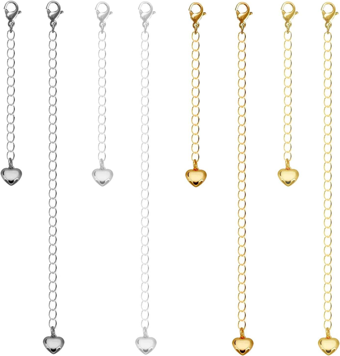 Amazon.com: 8Pcs Mixed Color Necklace Extenders for Women, Fadeless ...