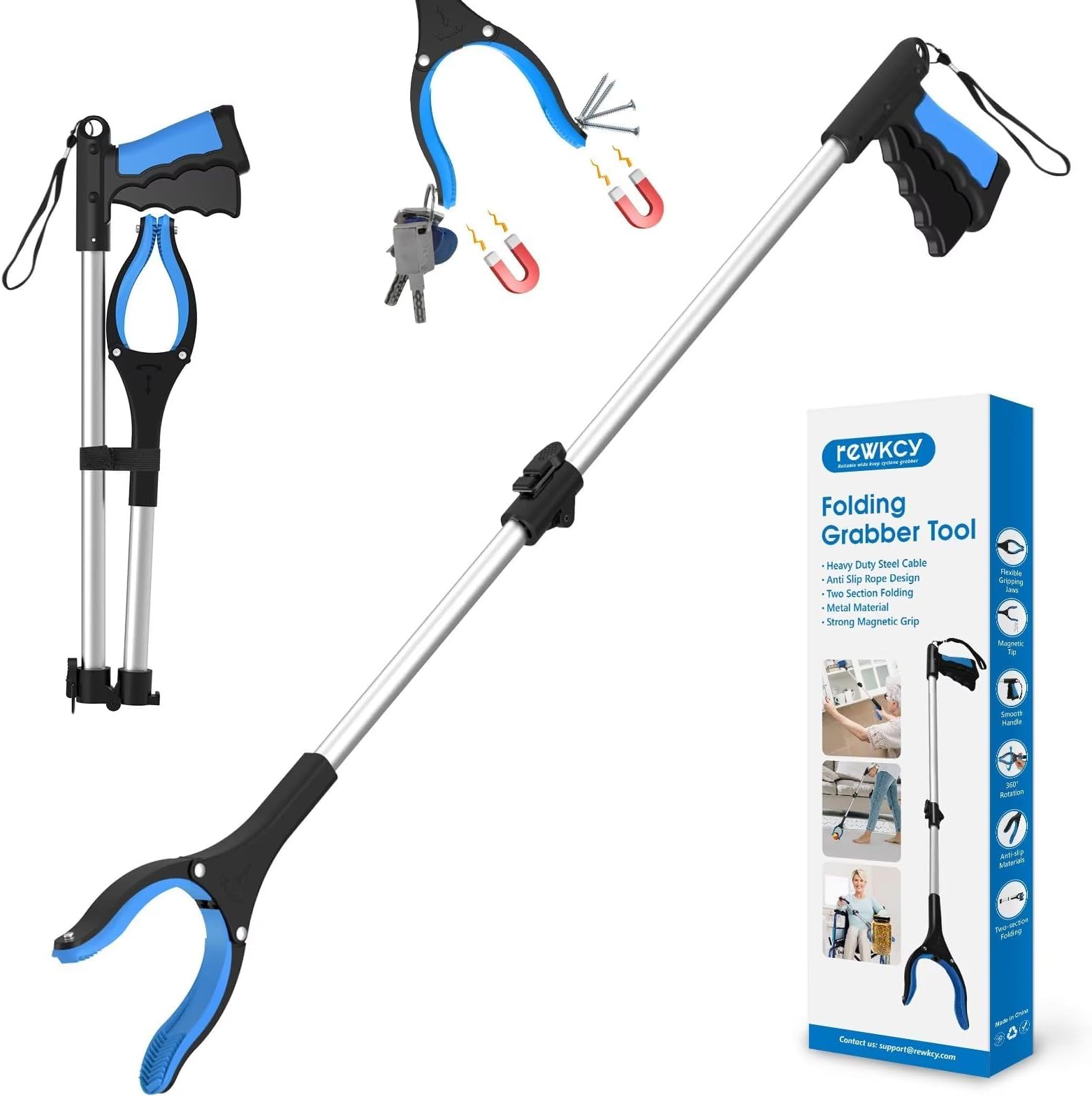 Amazon.com: REWKCY Grabber Reacher, 31" Long Grabbers for Elderly Grab ...