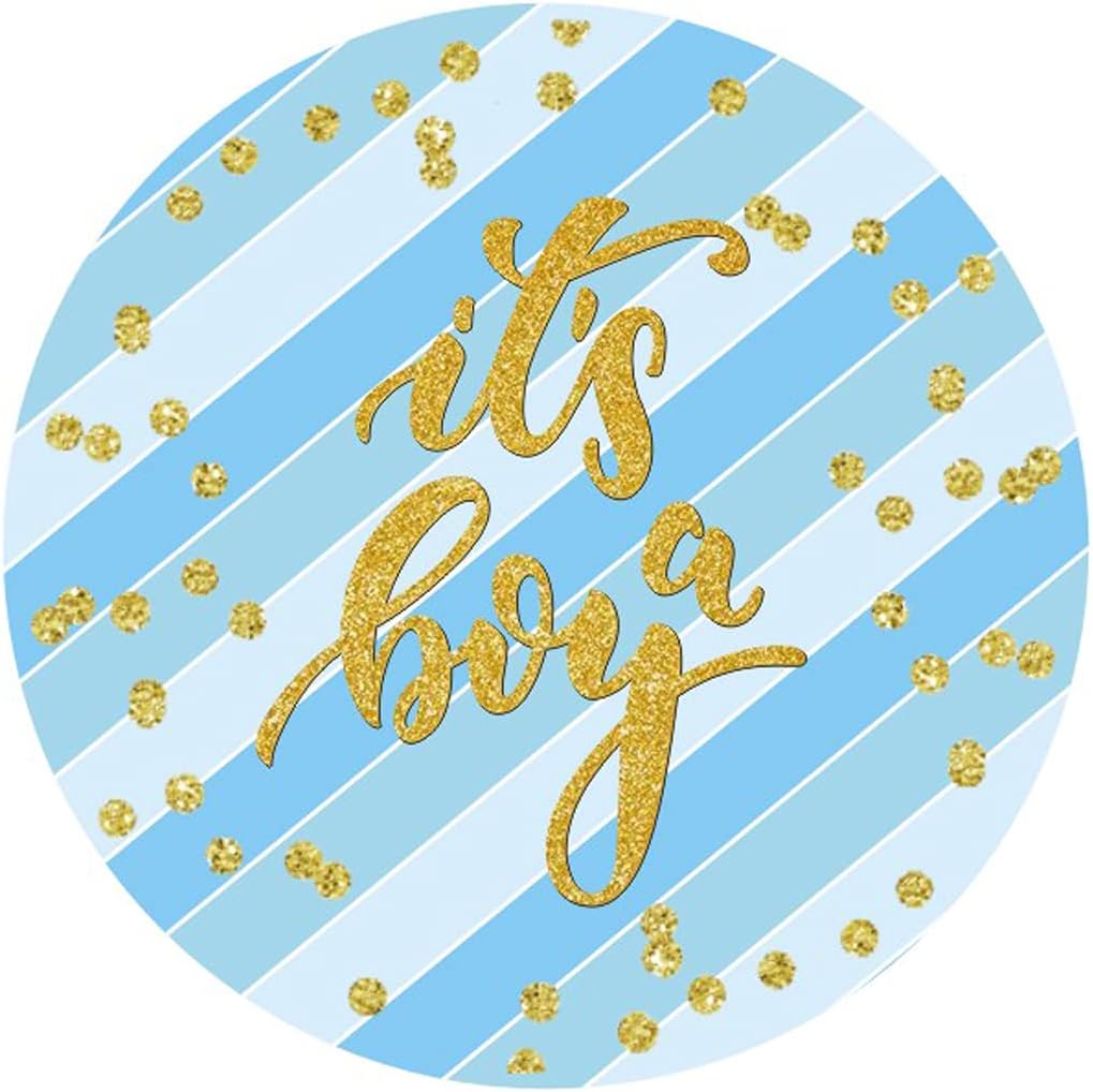 Amazon.com: 1.9 Inch It's a Boy Stickers Baby Shower Favors Blue Gray ...