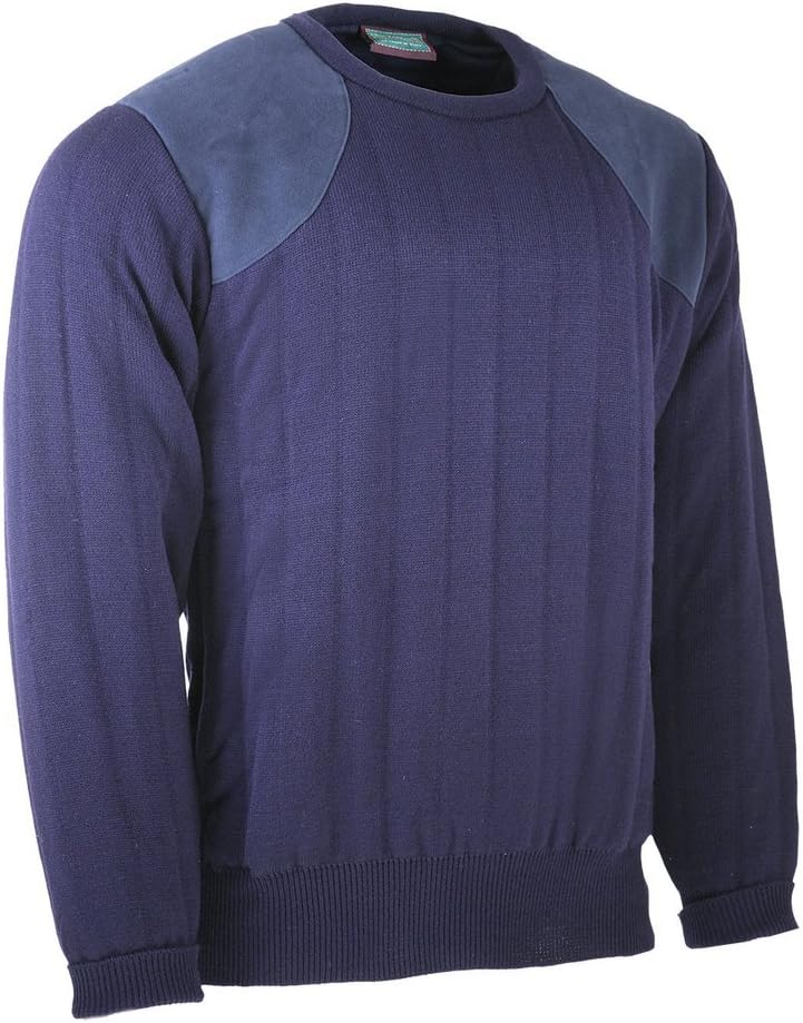 Quiltknit Lansdown Mens Heavyweight Crew Neck Country Jumper With ...