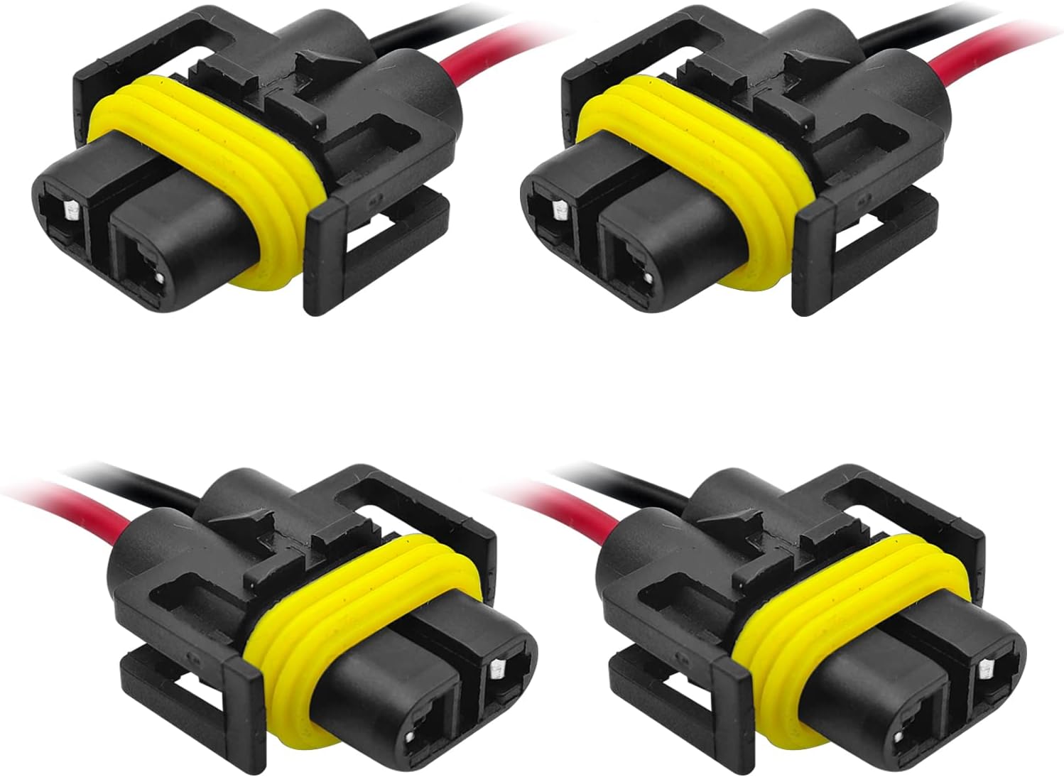 Amazon.com: 4Pcs H11 H9 H8 880 881 Female Adapter Wiring Harness Socket ...