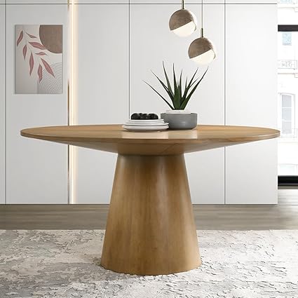 Amazon.com: WILLIAMSPACE 47" Round Dining Table for 4 to 6, Modern ...