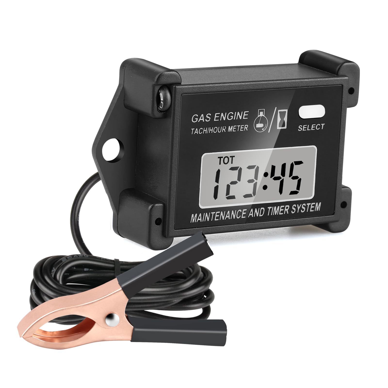 Linkstyle Small Engine Tachometer, RPM Tachometer Tiny Tach Gauge with ...