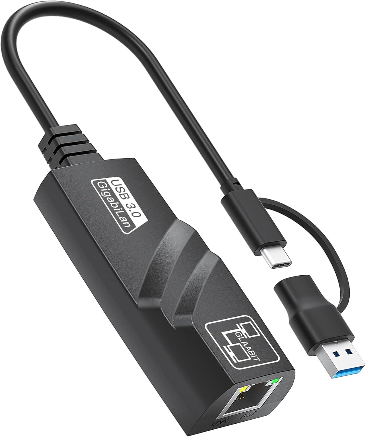 Amazon.com: USB A/C Ethernet Adapter gigabit Speed for MacBook, iPad Pro and More. RJ45 LAN ...