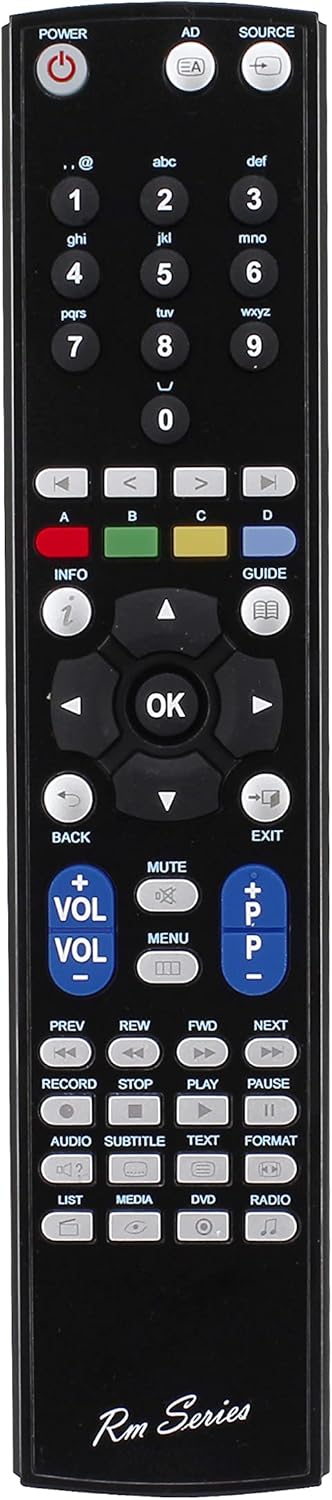 RM Series Replacement Remote Control for SAGEMCOM RTI90-320/500 T2 HD ...