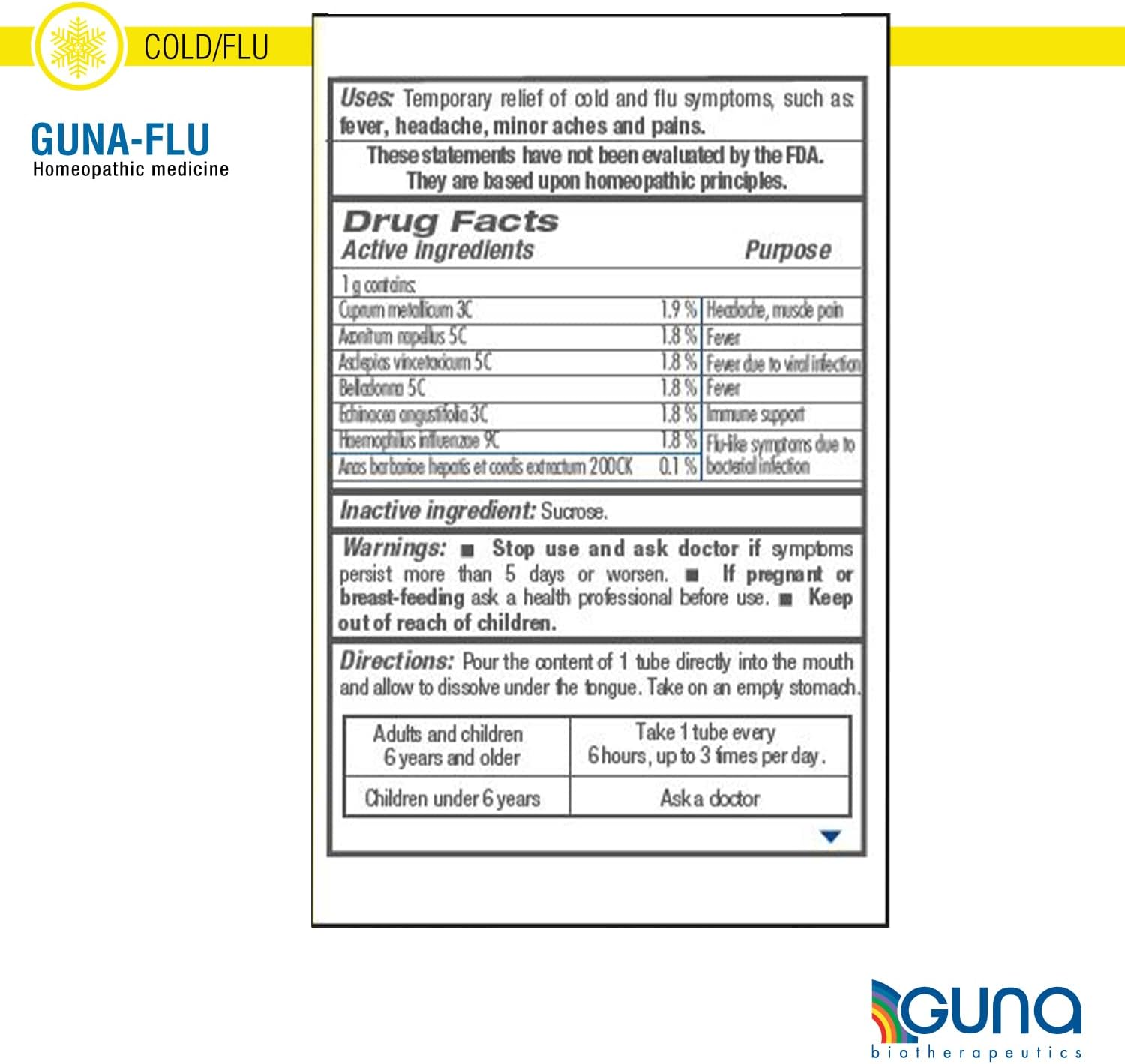 Gripe Guna para aliviar los síntomas similares a la gripe dolores ...