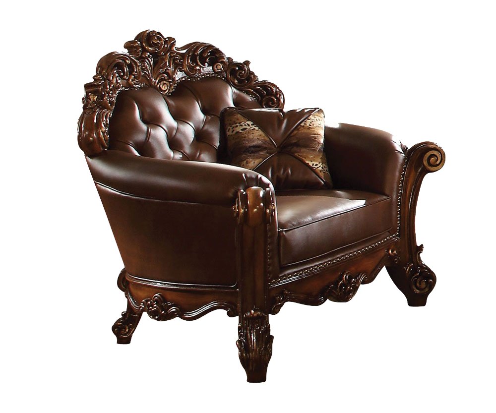 Amazon.com: ACME Vendome Chair w/1 pillow - Cherry PU : Home & Kitchen