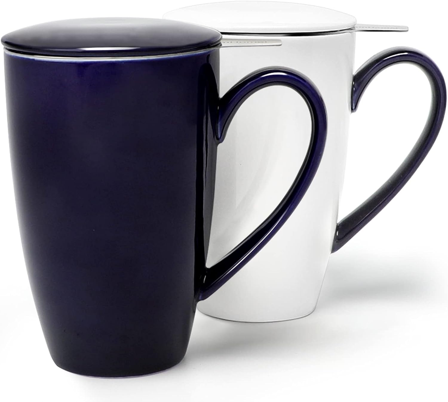 Amazon.com: amHomel Tea Mug with Infuser and Lid, Couples Tea mug cups ...