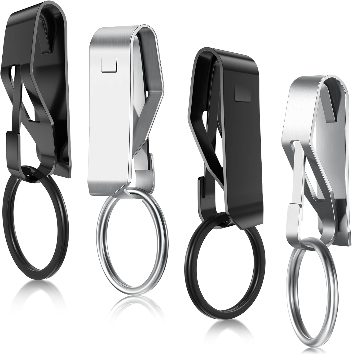 Moxweyeni 4 Pieces Belt Key Clip Key Holder Security Metal Keychain ...