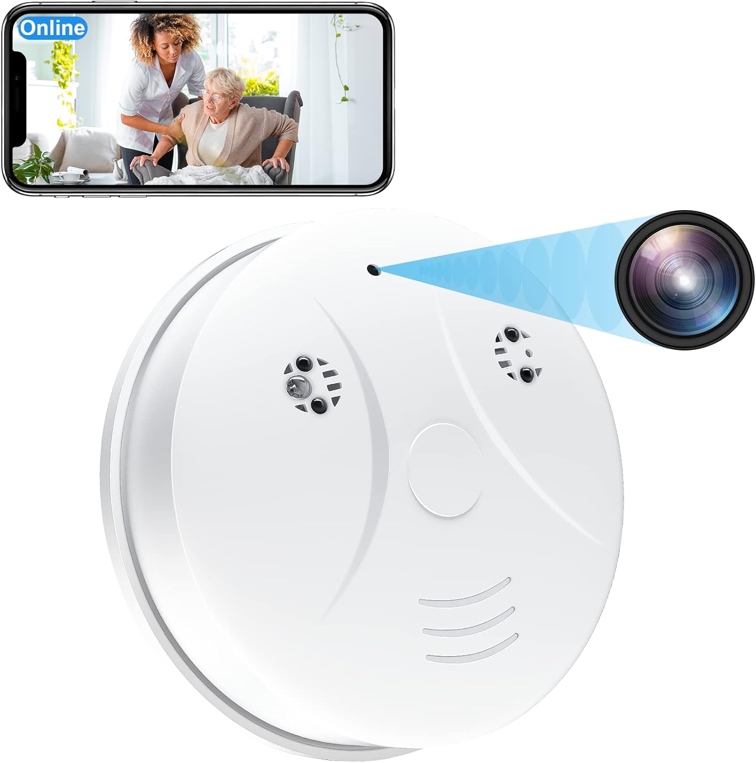 Amazon.com : Obdeprlone Hidden Camera Smoke Detector WiFi Spy Camera ...