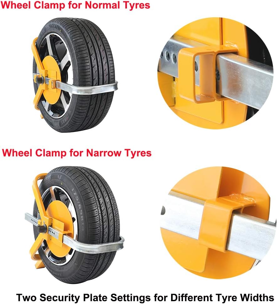 Wheel Security Boot Heavy-Duty Tire Locks Anti Theft 13″-16″ Wheel Size ...