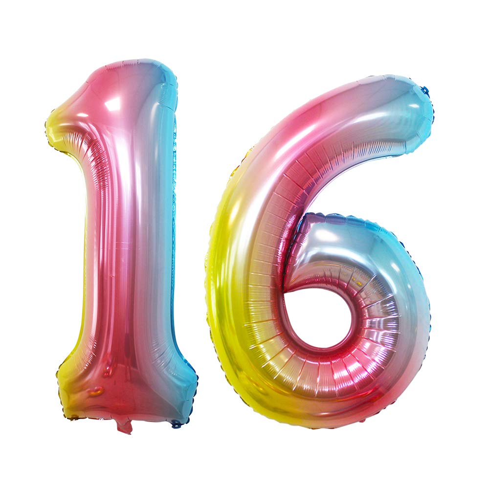GOER Number 16 Balloons for 16th Birthday Sweet 16 Party Decorations,42 ...